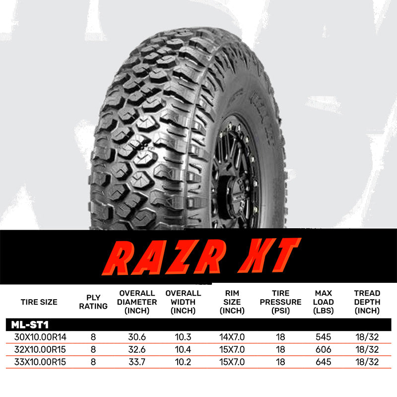 Maxxis® RAZR XT UTV / SxS Steel Belted Radial Tire | 8-Ply – Ride or ...